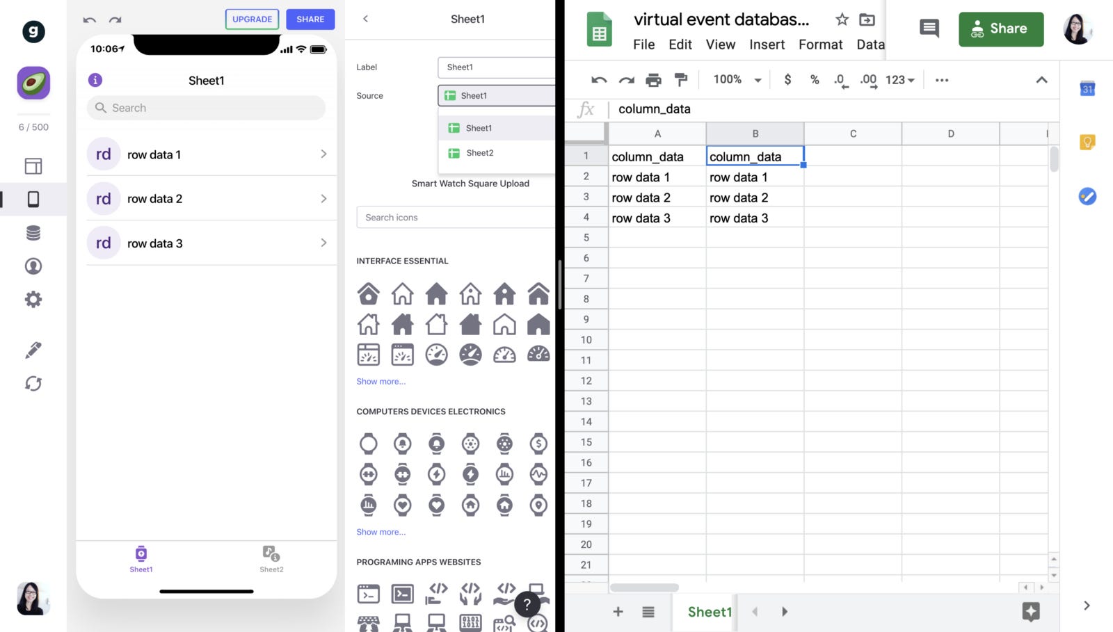 In 3 hours: Build a Mobile App (nocode) using Google Sheet & Glide