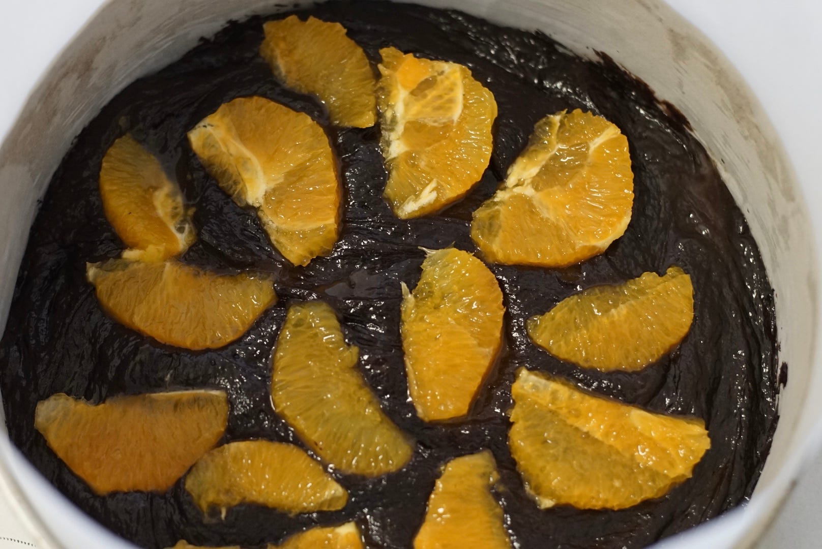 Gooey orange and choccy cake that's not too sweet :~)