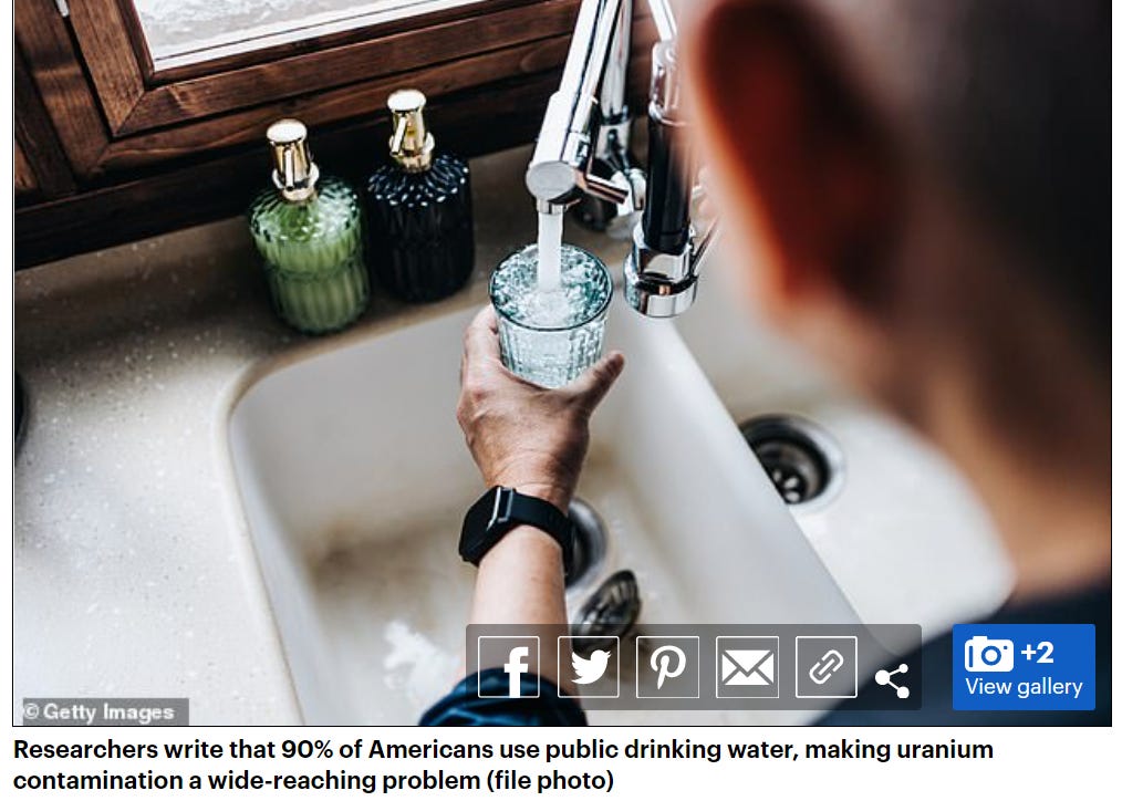 Unsafe levels of URANIUM have been detected in two-thirds of public ...