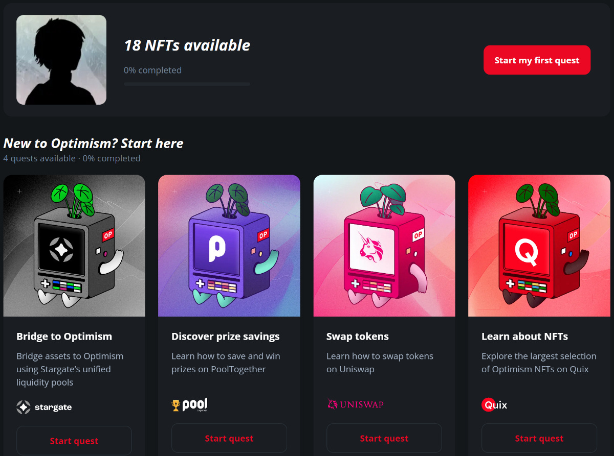Mainnet Guide - Optimism Quests - DefiCalendar Newsletter