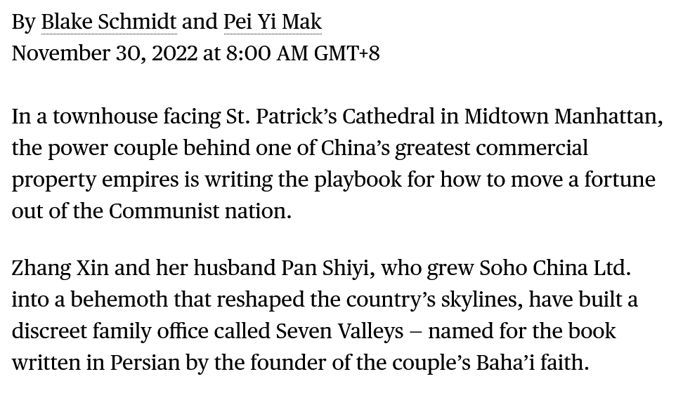 NYC Becomes One Billionaire Family’s Haven From China Property Crash