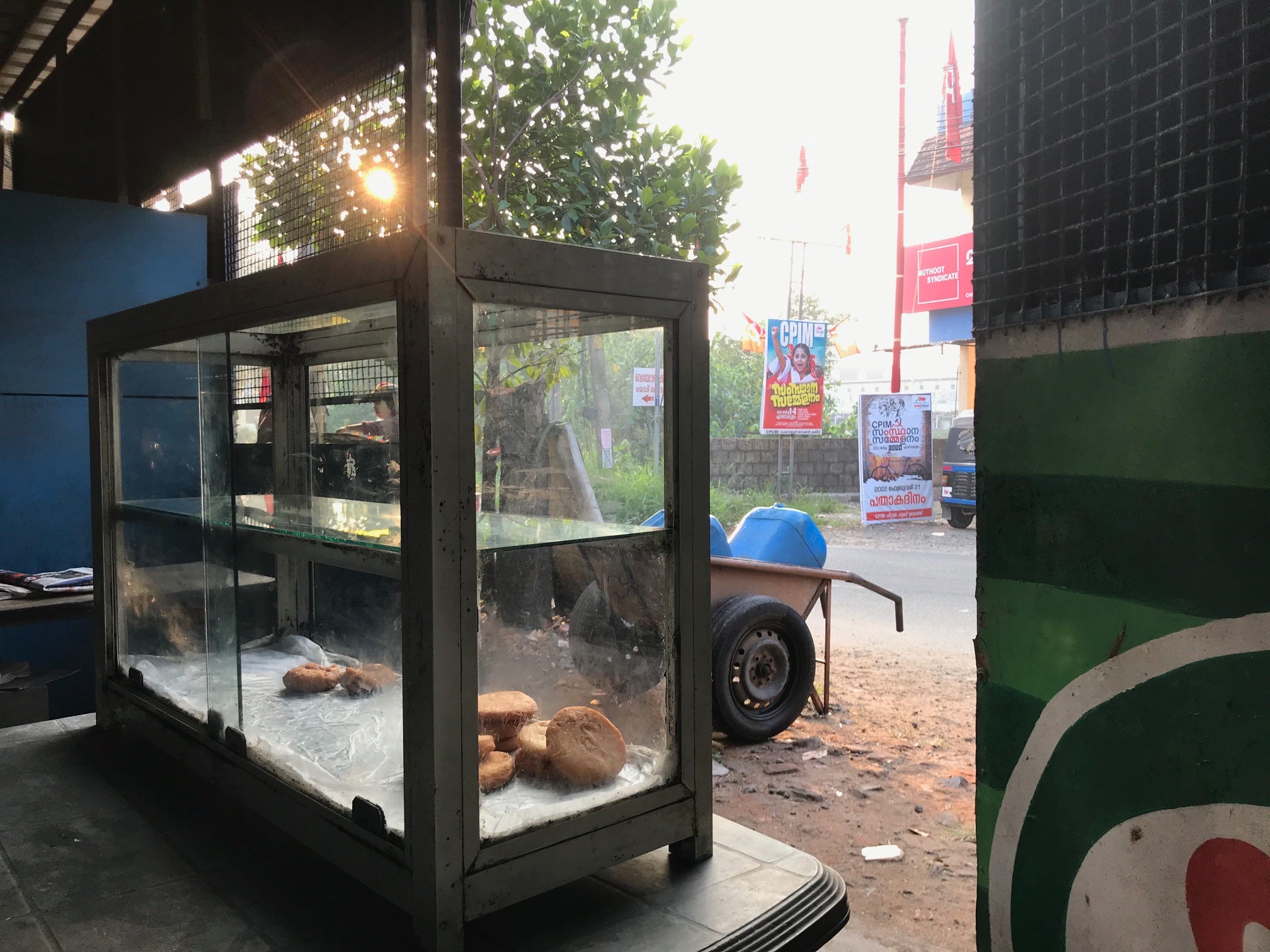 A Village, Cast In Red. - by Binu Philip