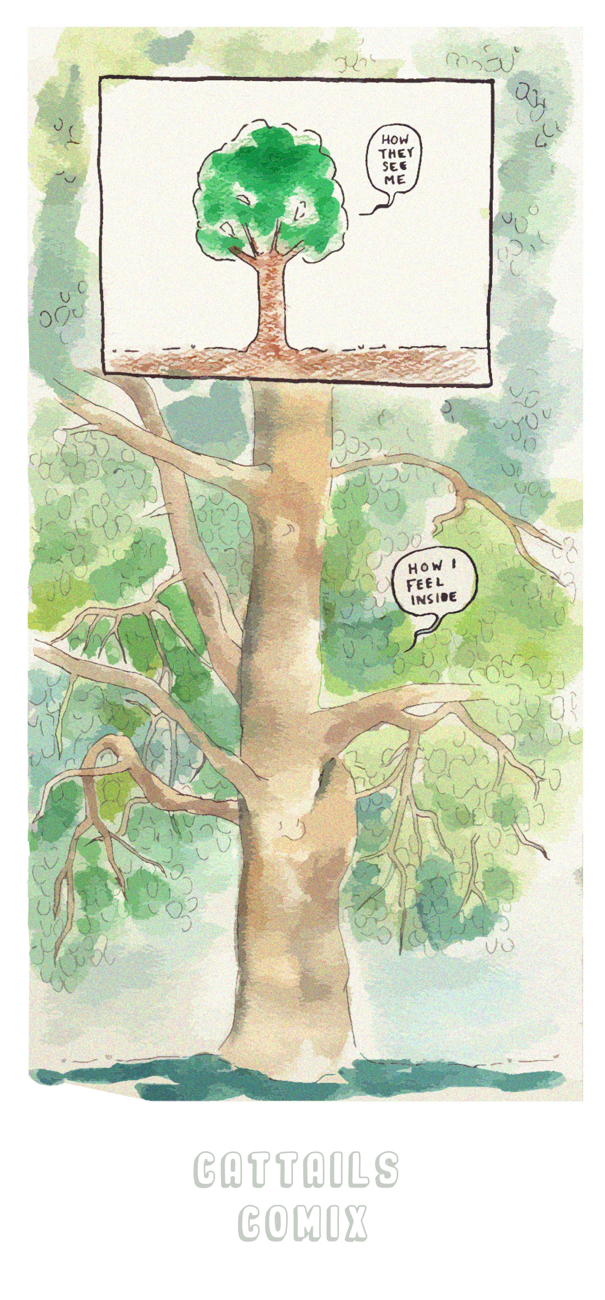 tree perception - Cattails Comix