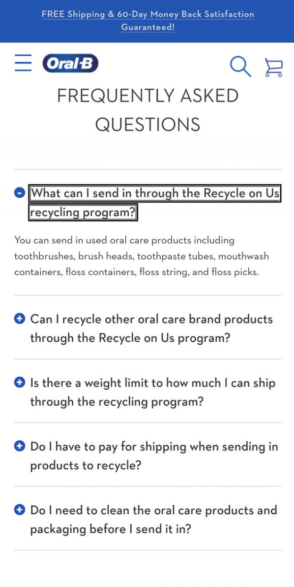 OralB and Crest offer free recycling - by Nancy
