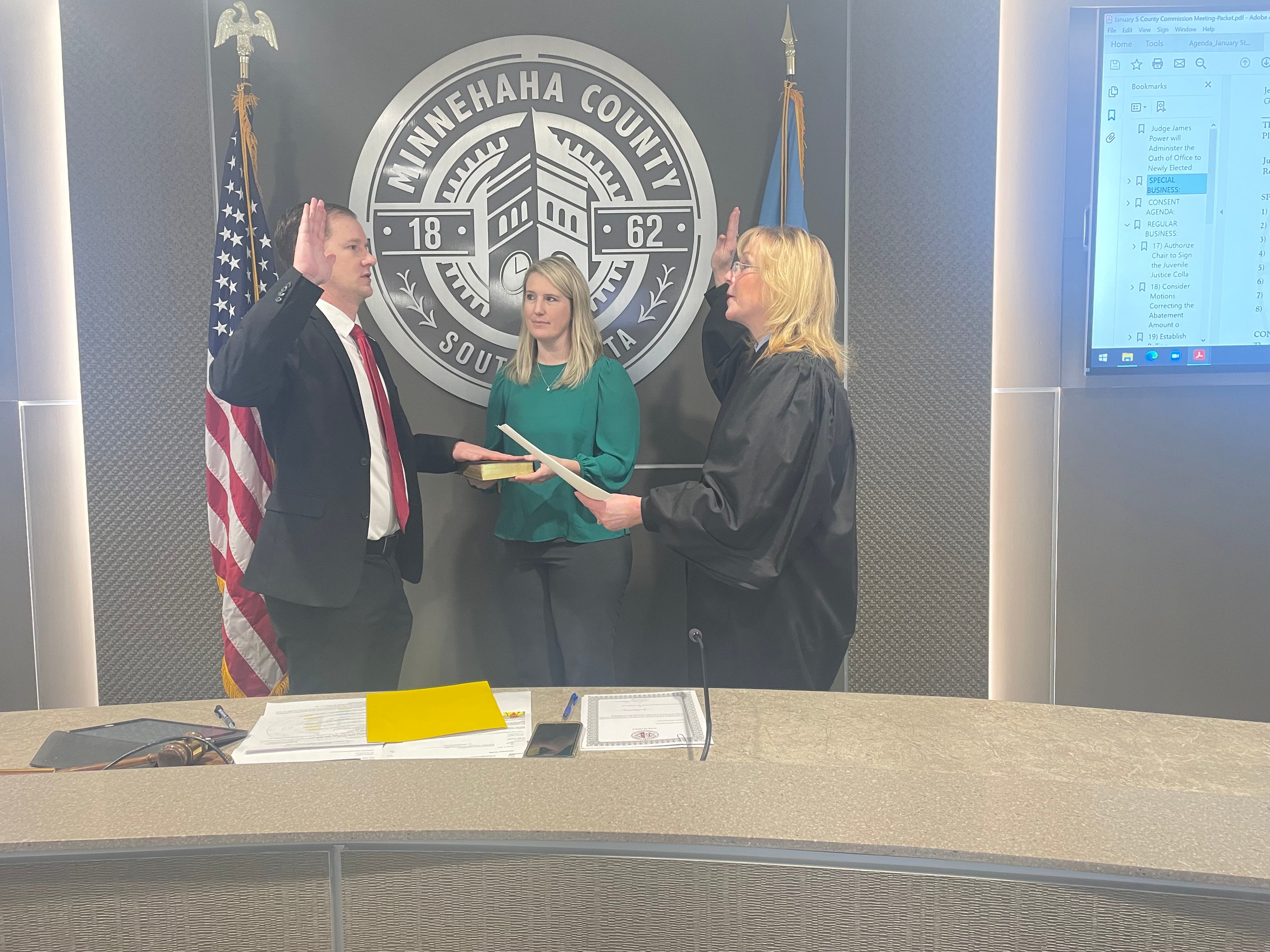 New Minnehaha County Commissioners Take Oath