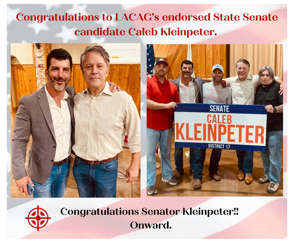 Congratulations to LACAG's endorsed State Senate candidate Caleb ...