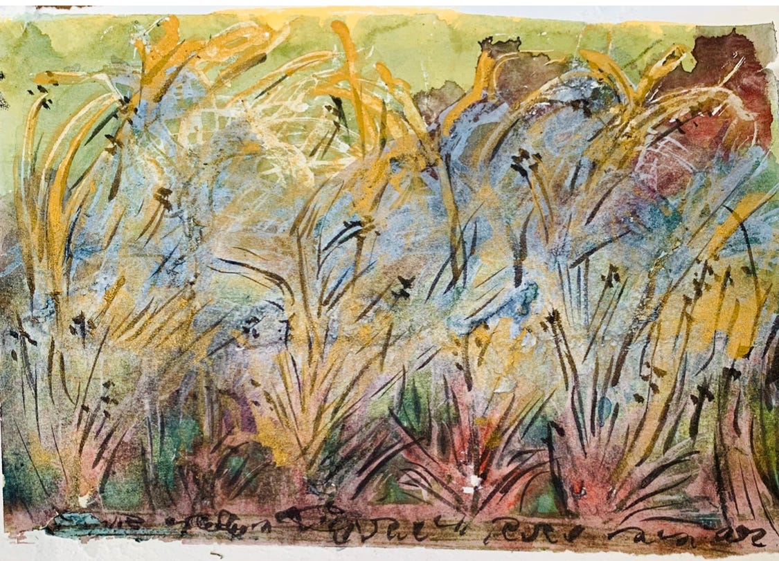 How To Draw Grass With Watercolor