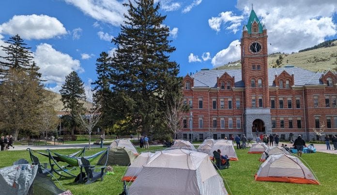 University of Montana Students Pitch Tents on Campus to Protest Lack of ...
