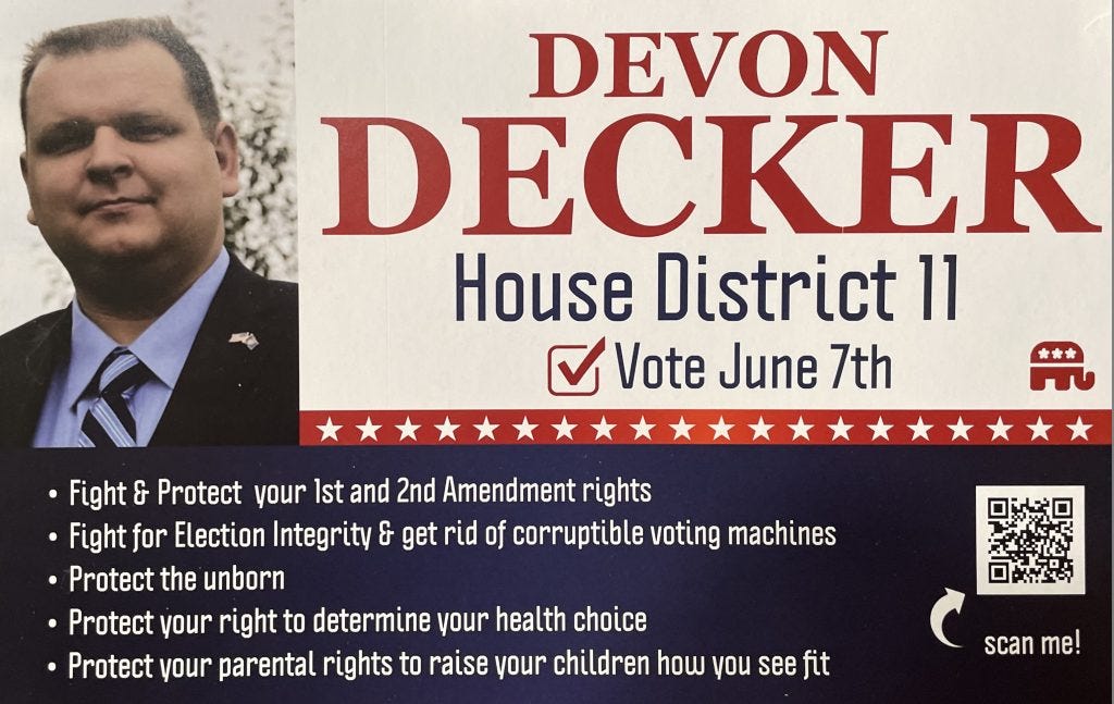 Devon Decker House District 11: Hard Working, Principled, Ready to ...