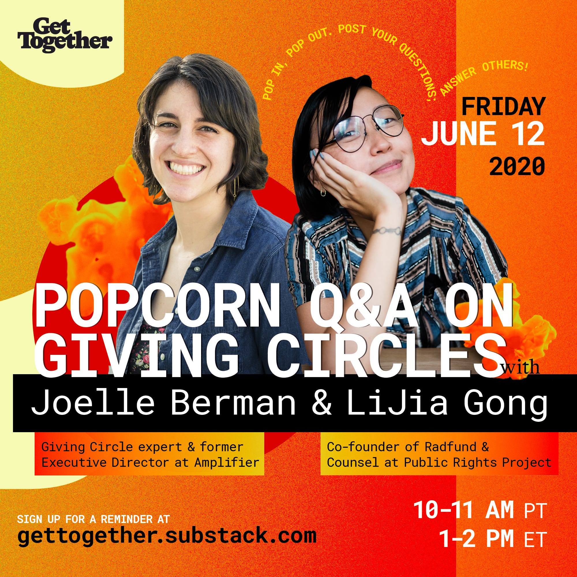 🍿 Popcorn Q&A with giving circle experts LiJia Gong & Joelle Berman
