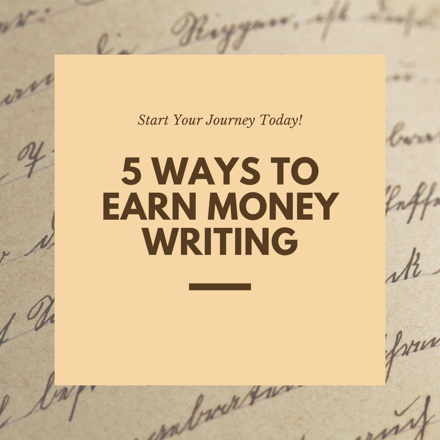 5 Ways to Earn Money Writing - by Kayla Tackett