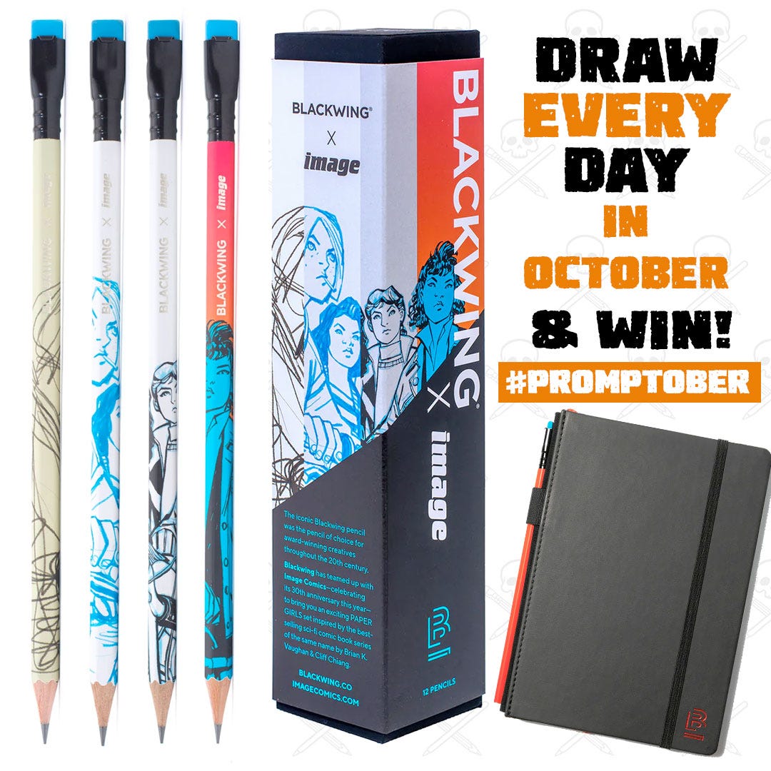 Draw Every Day in PROMPTOBER & Win - by D.J. Coffman