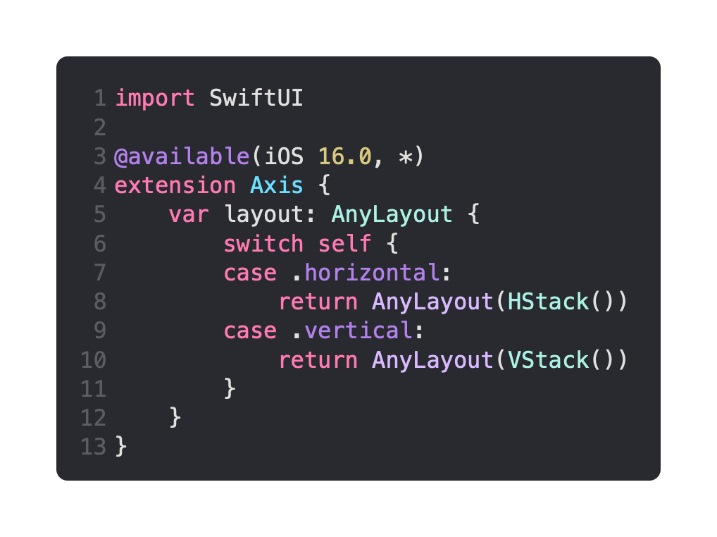 Use AnyLayout To Choose a Layout At Runtime Use AnyLayout To Choose a Layout At Runtime
