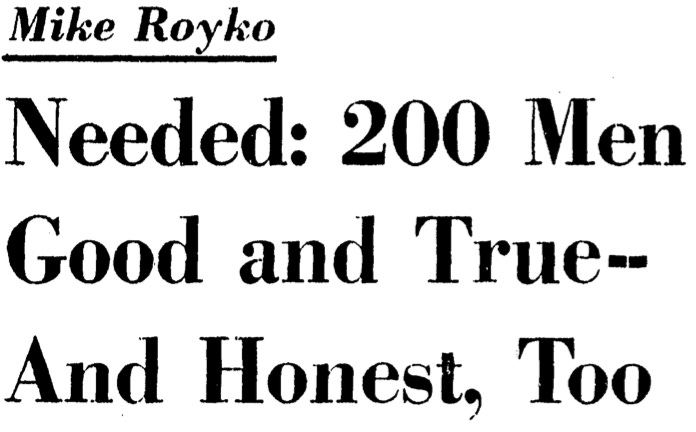 Mike Royko 50 Years Ago Today: Mike sees an offer Denny McLain should ...