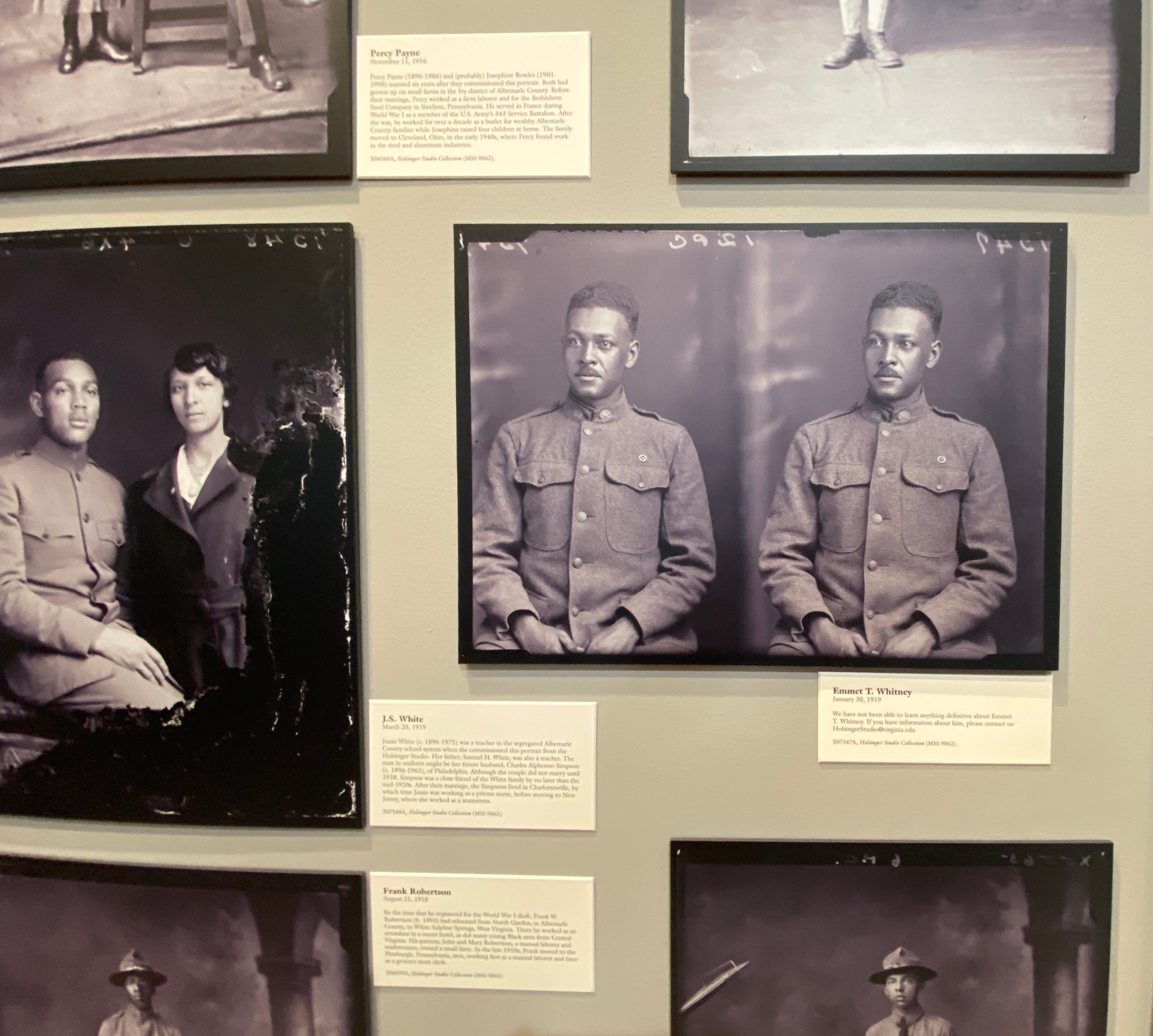 Holsinger Photo Exhibit @UVA of Black Virginians in the Early 1900s Debuts