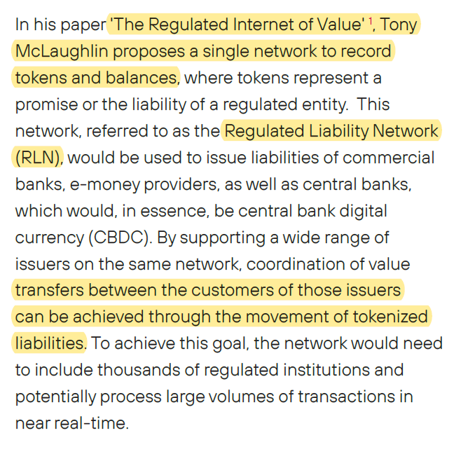 Regulated Liability Network (RLN) Presentation Update