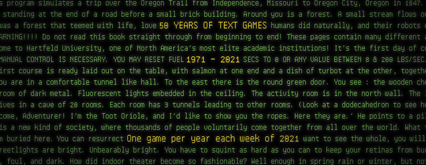 50 Years of Text Games - by Aaron A. Reed