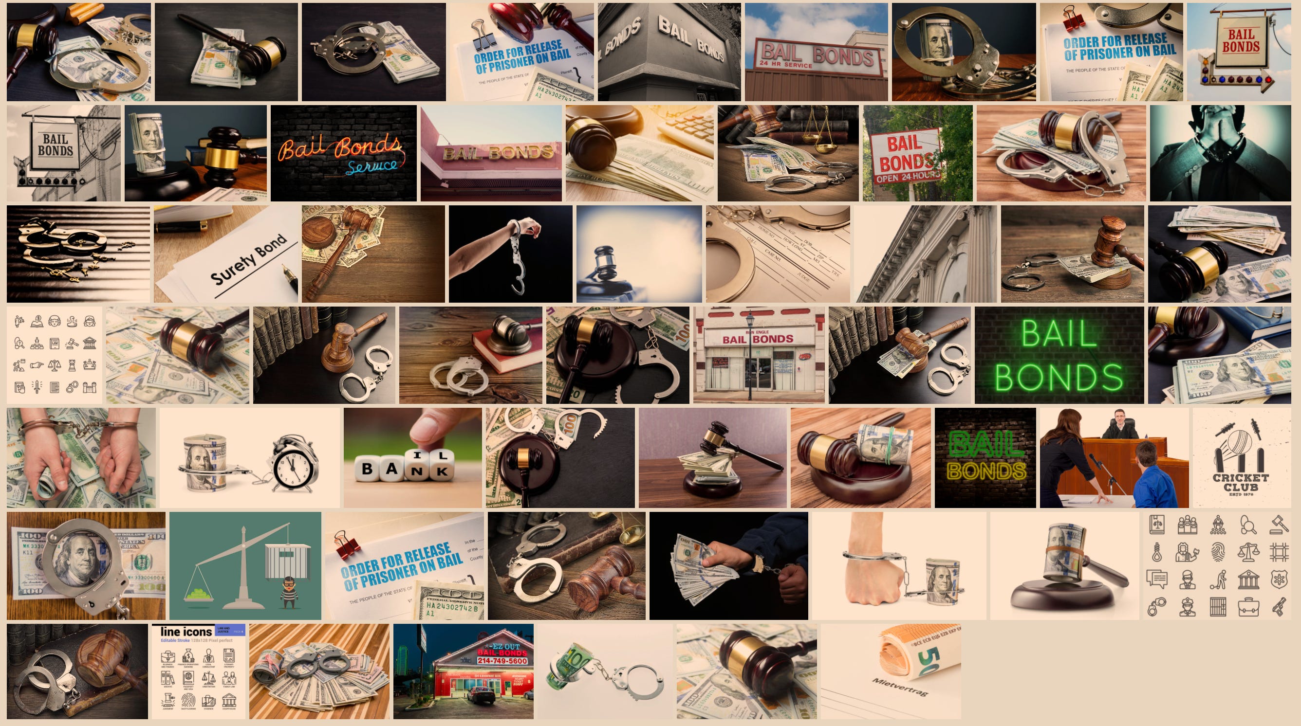 What websites and stock photos tell us about the bail bond industry