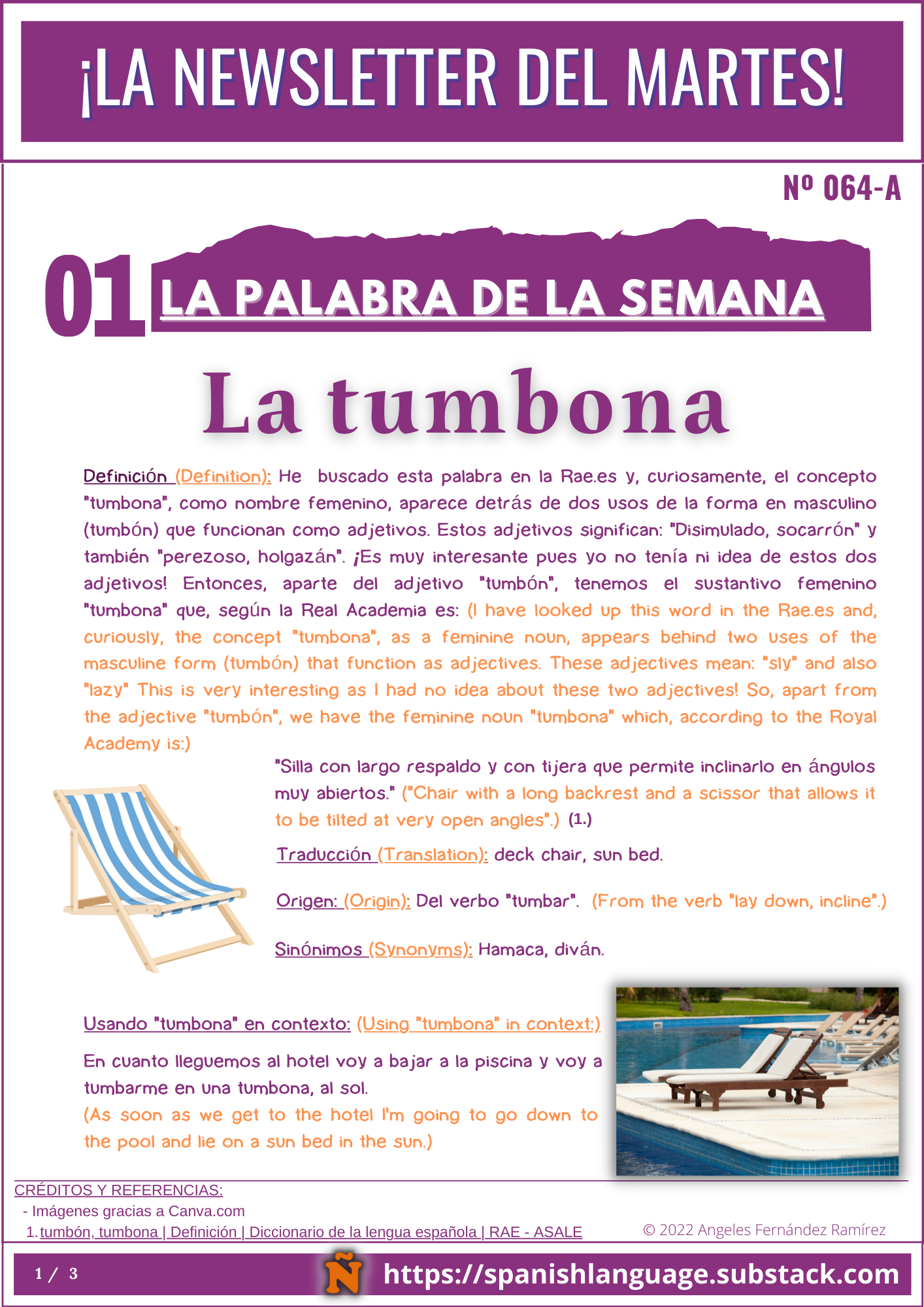 Tuesday's Spanish Language Newsletter! (064-A)
