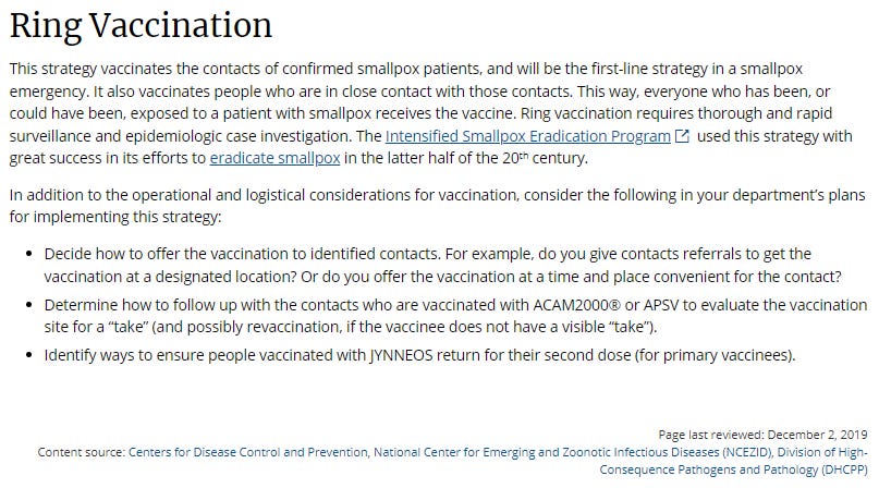 Remember When Ring Vaccination Was a Thing?