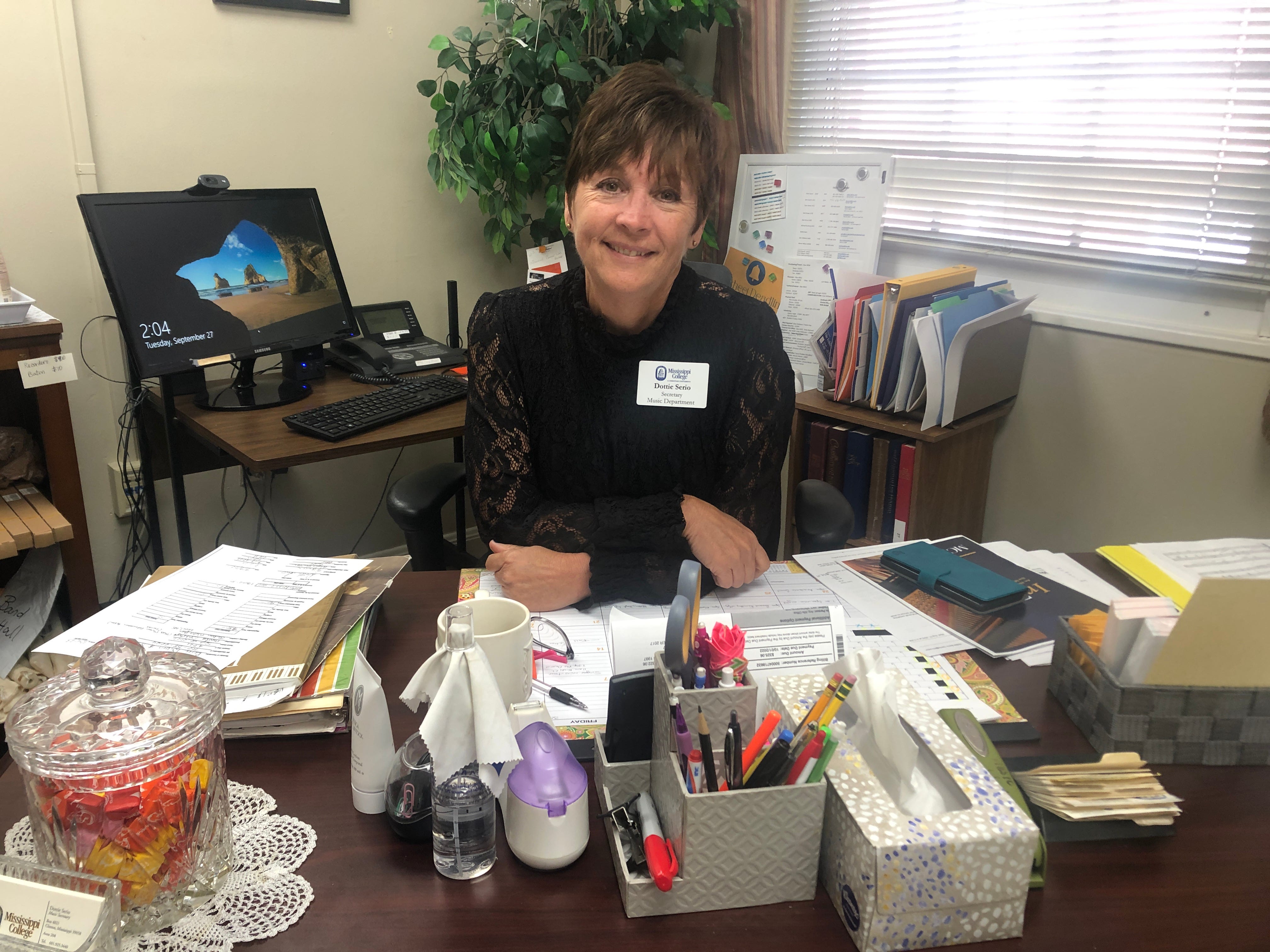 Secretary for the Music Department Works Behind the Scenes in Aven Hall
