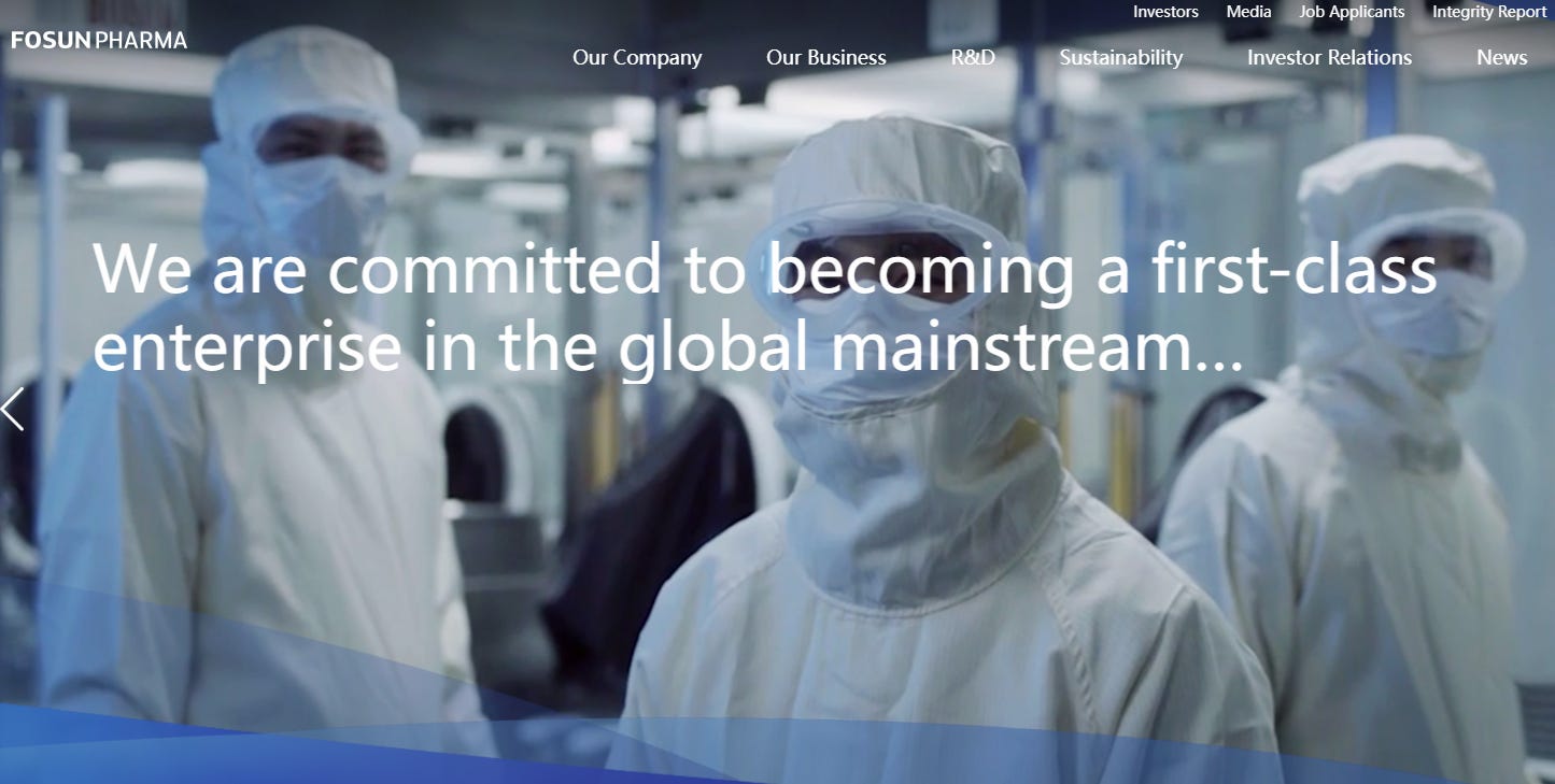 The CCP: Fosun Bear (not Fozzie) - Lies are Unbekoming