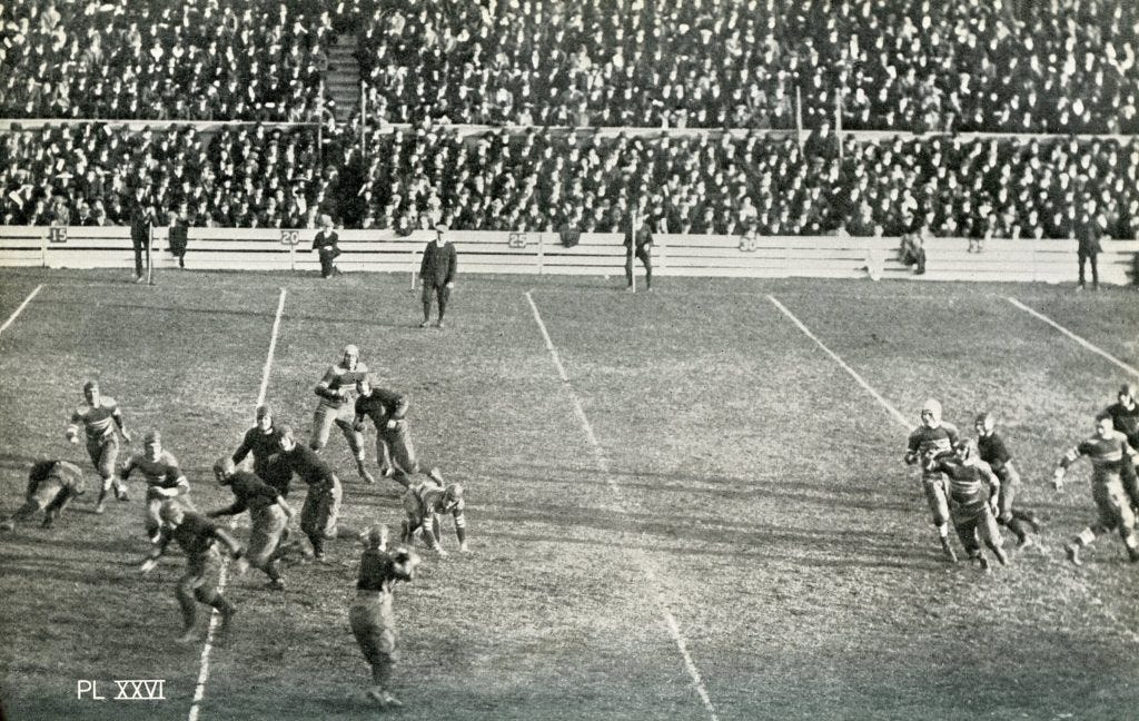 How the Forward Pass Changed the Color of Football Helmets