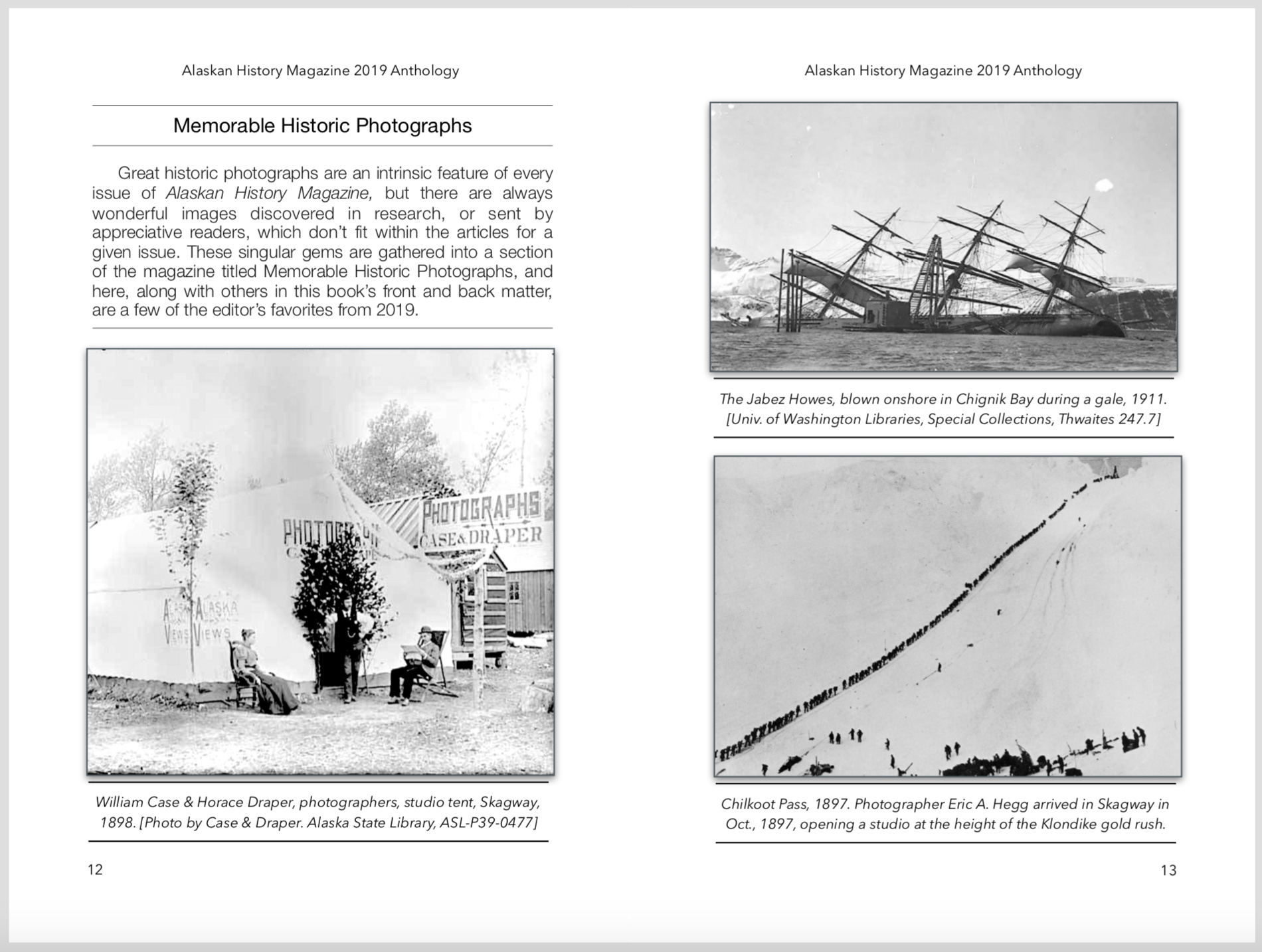 2019 Alaskan History Magazine Anthology - by Helen Hegener