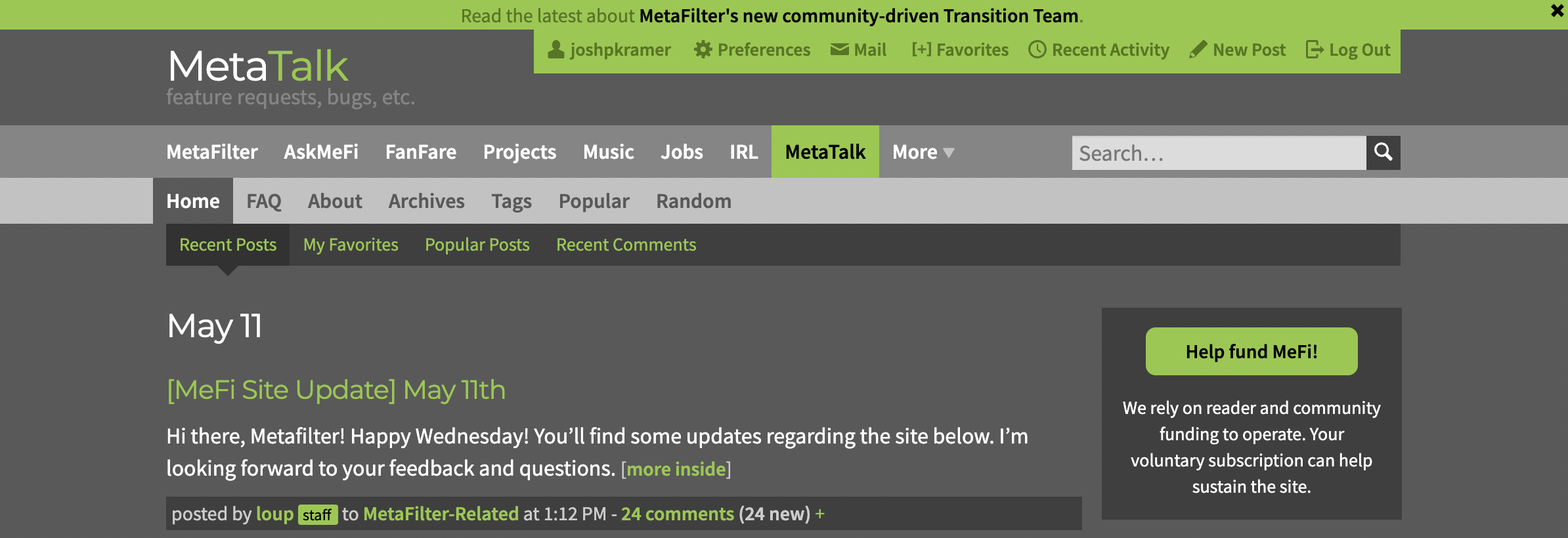 🌄 MetaFilter’s rule-laden mini-utopia - by Josh Kramer