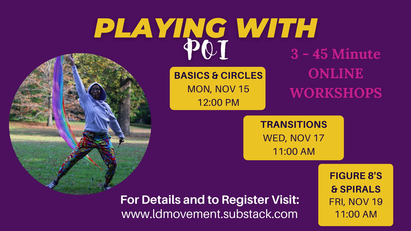 Register for Playing with Poi - by Laurelle Day