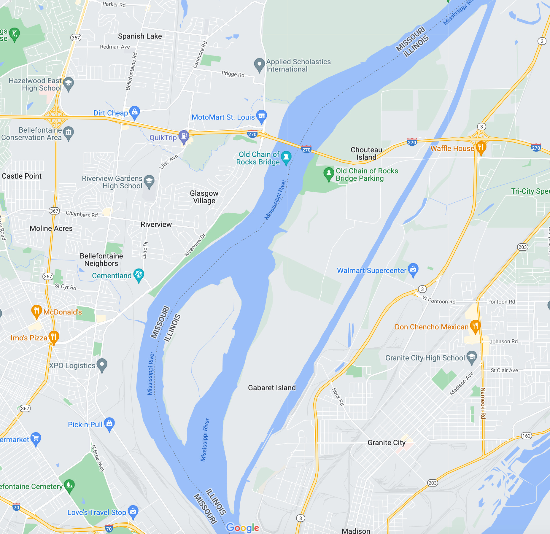 A bridge, a park, a canal: Chain of Rocks - by Jackie Dana