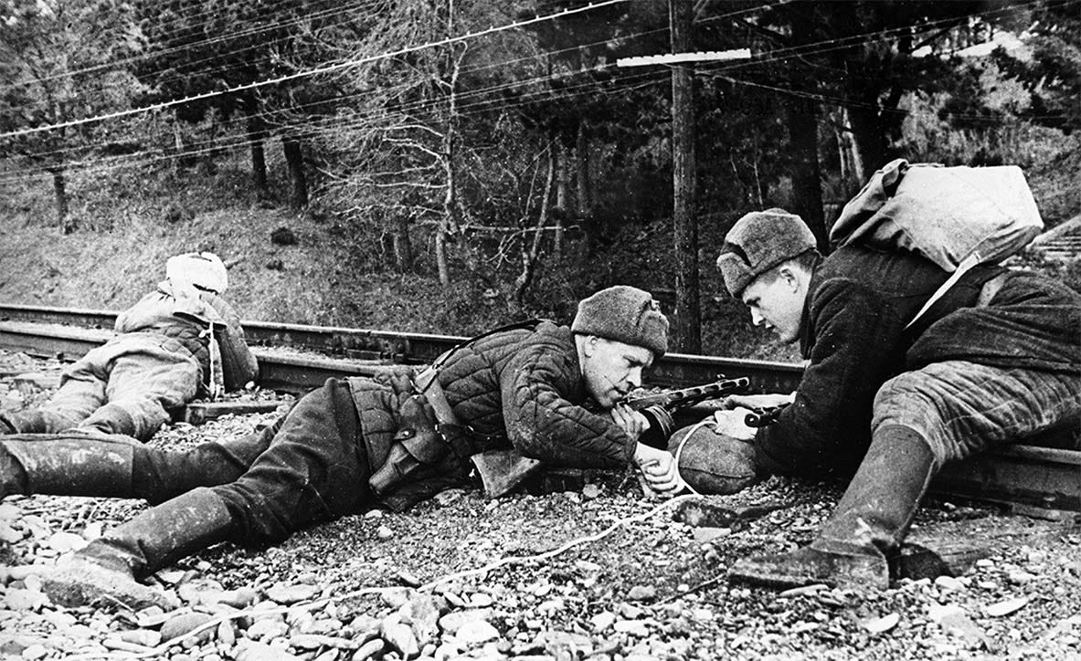 Partisans confront Germans in the East - by Martin Cherrett