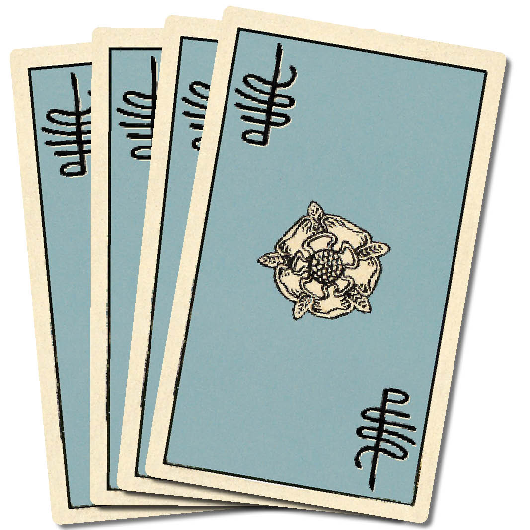 Why does the Rider Waite Smith deck have that blue plaid card back?