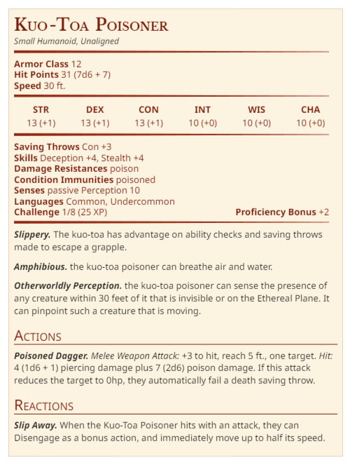 Kuo-Toa Raiders - by Tib Winterfield - Lore Masters