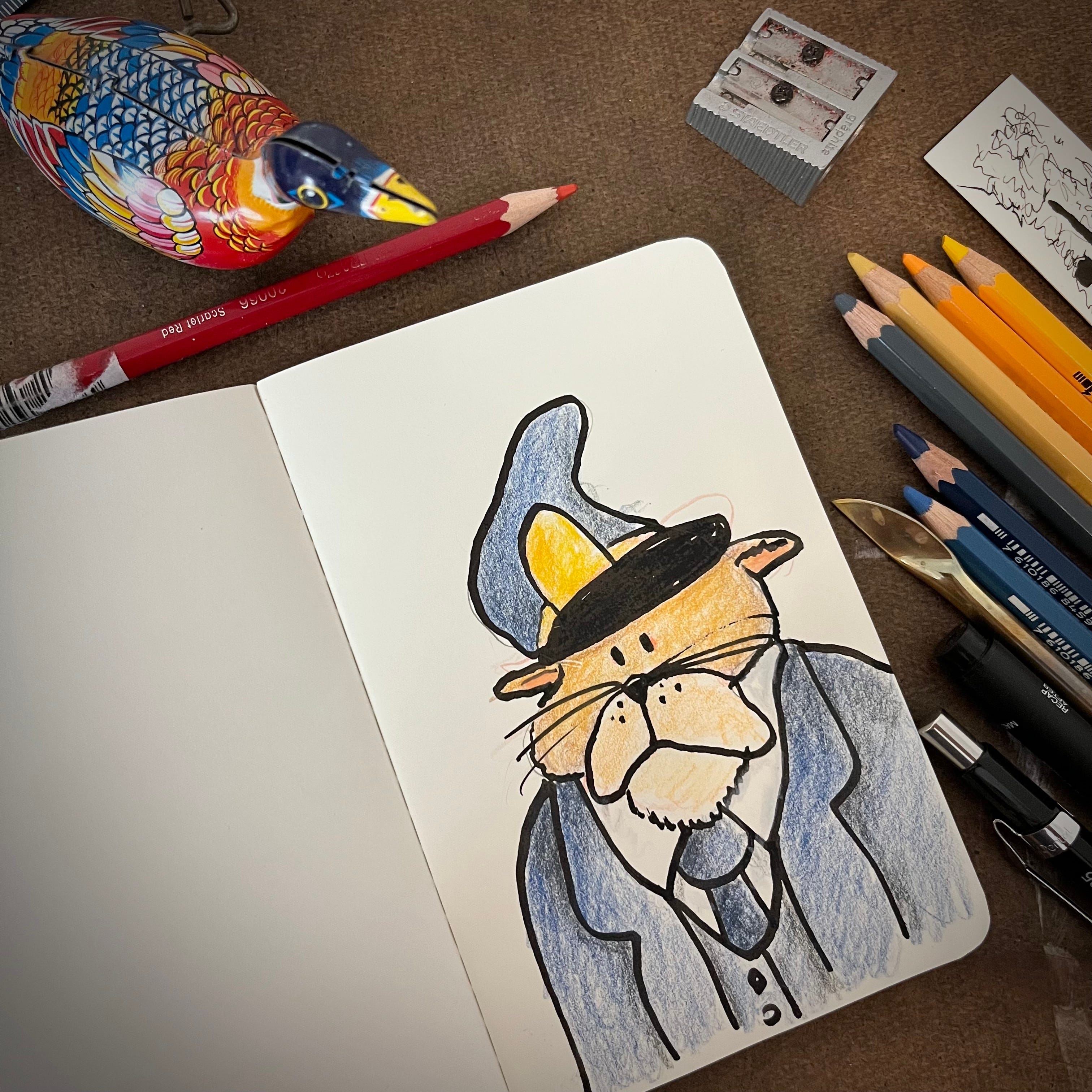 The Cat Train Departs - by Kirk Reedstrom - Squiggle Party