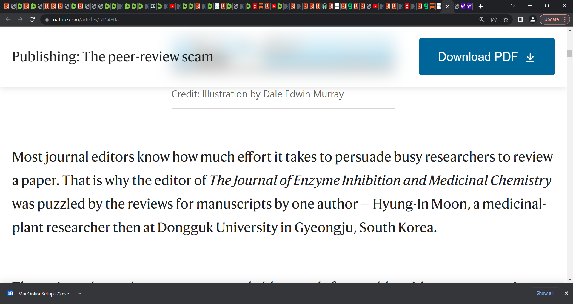 Peer-review scam in medical Journal Publishing (in NATURE journal); the ...