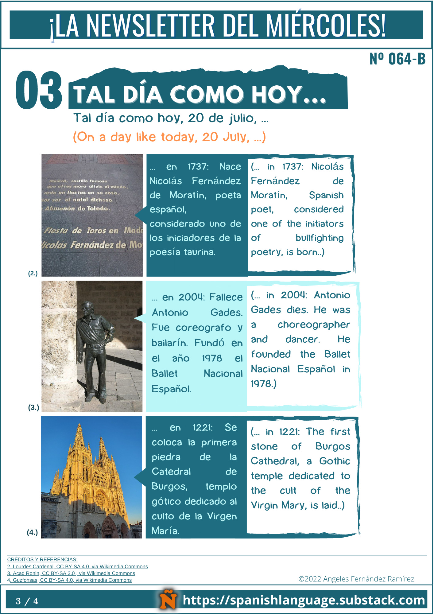 Wednesday’s Spanish Language Newsletter! (064-B)