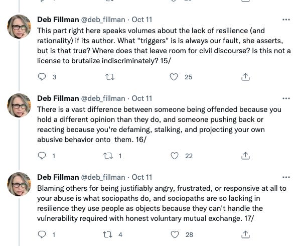 The Triggering of Deb Fillman - by Karlyn Borysenko