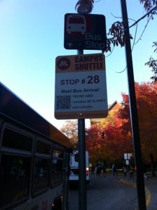 UMN Campus Shuttle Signs - by David Levinson - Transportist