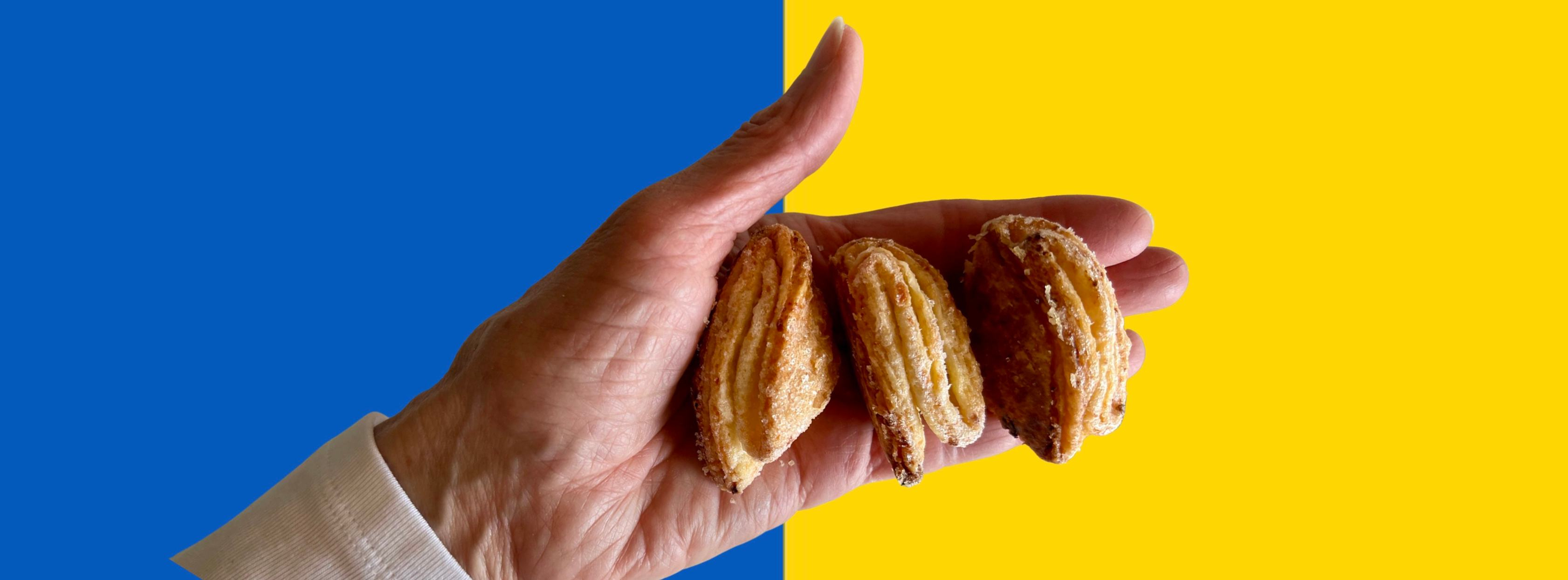 Bake for Ukraine: Buttery, flaky, folded and sugared cookies with a story