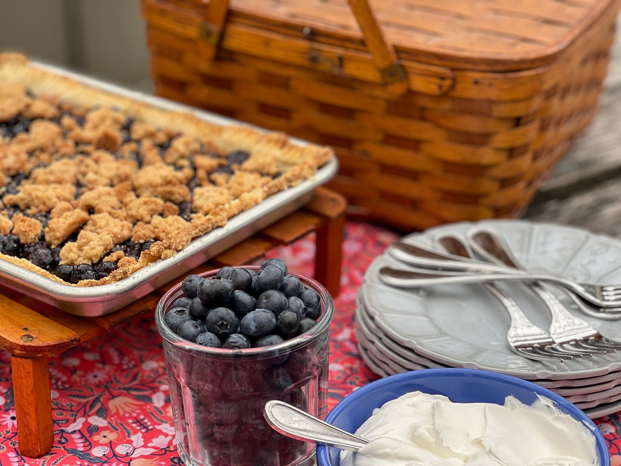 Blueberry Crunch Picnic Pie - by Dorie Greenspan