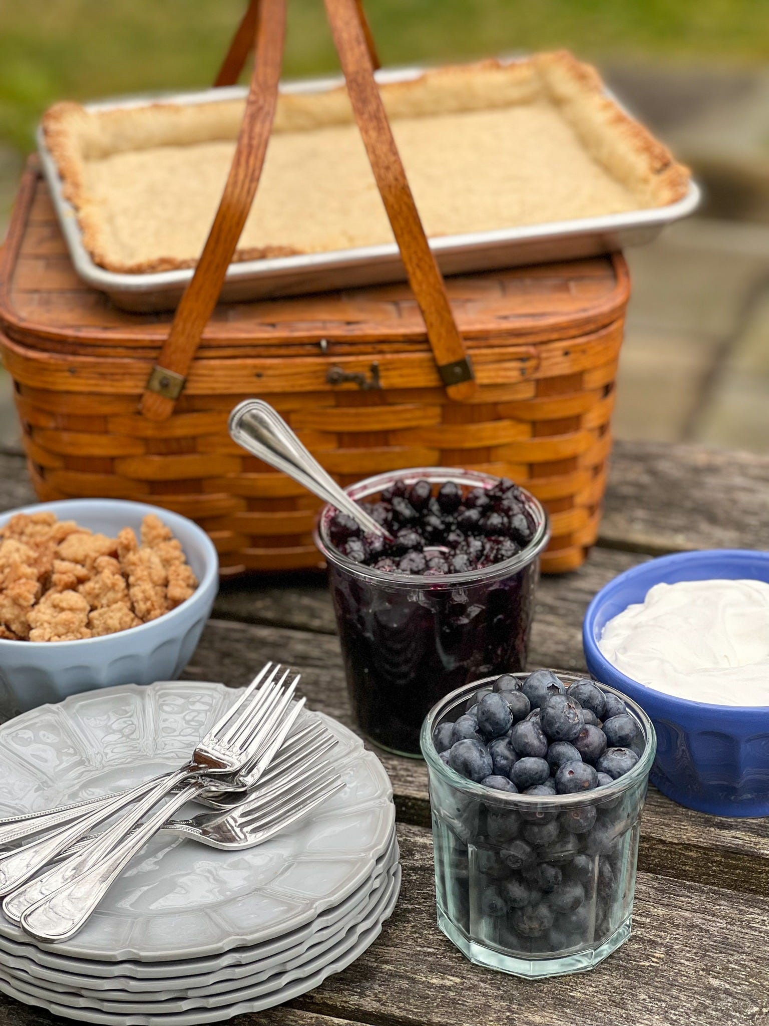 Blueberry Crunch Picnic Pie - by Dorie Greenspan