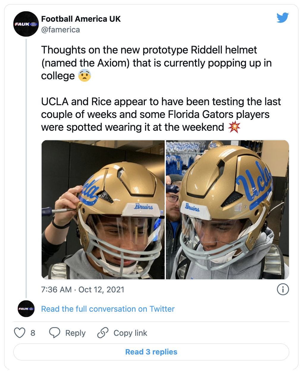 The Most Technologically Advanced Football Helmet Ever (for now)