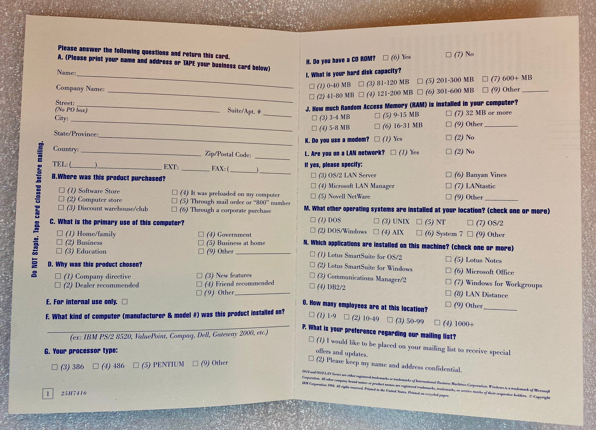 New Old Stock IBM OS/2 Warp 3.0 - by Bradford Morgan White