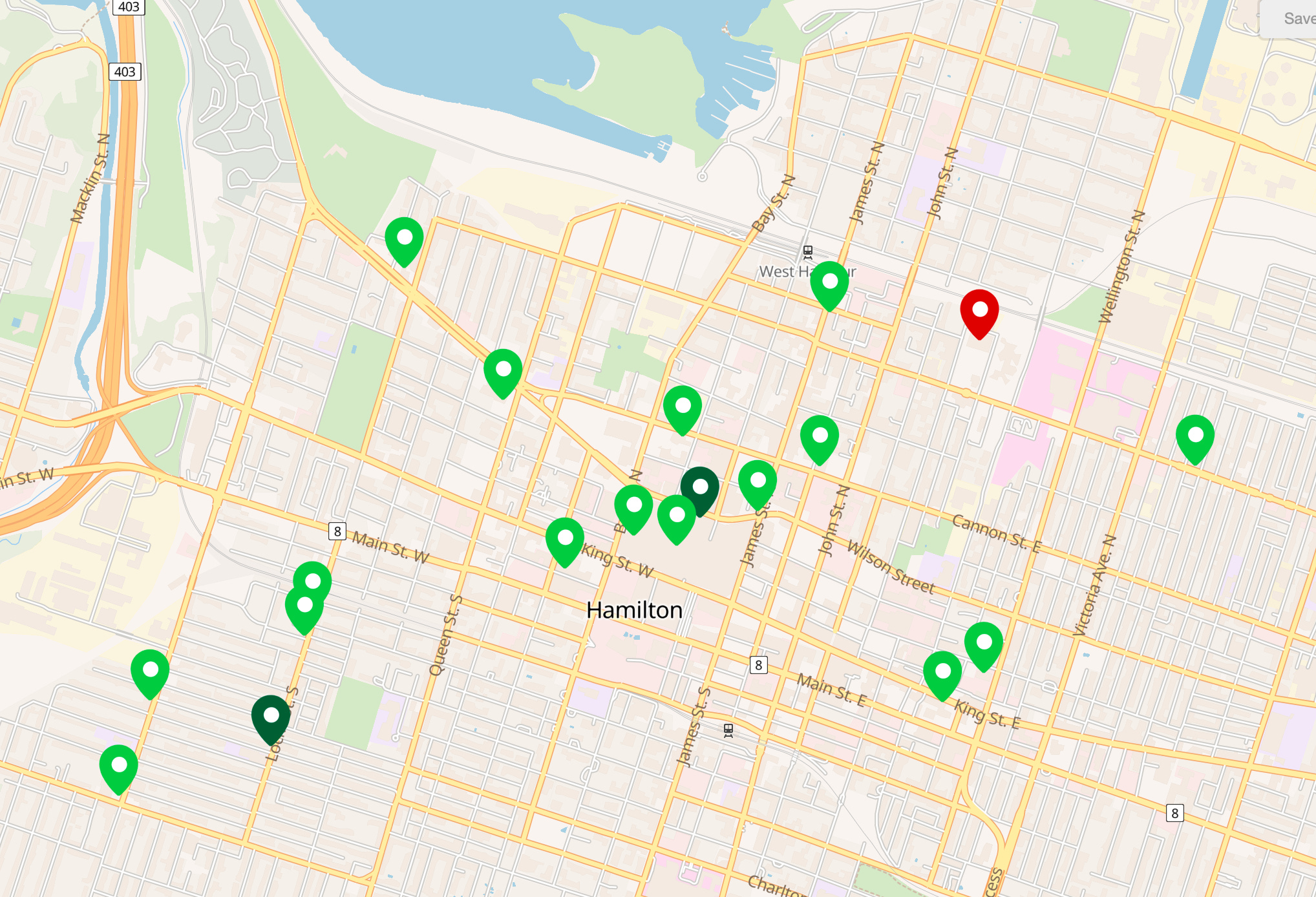 Mapping Grocery in Hamilton