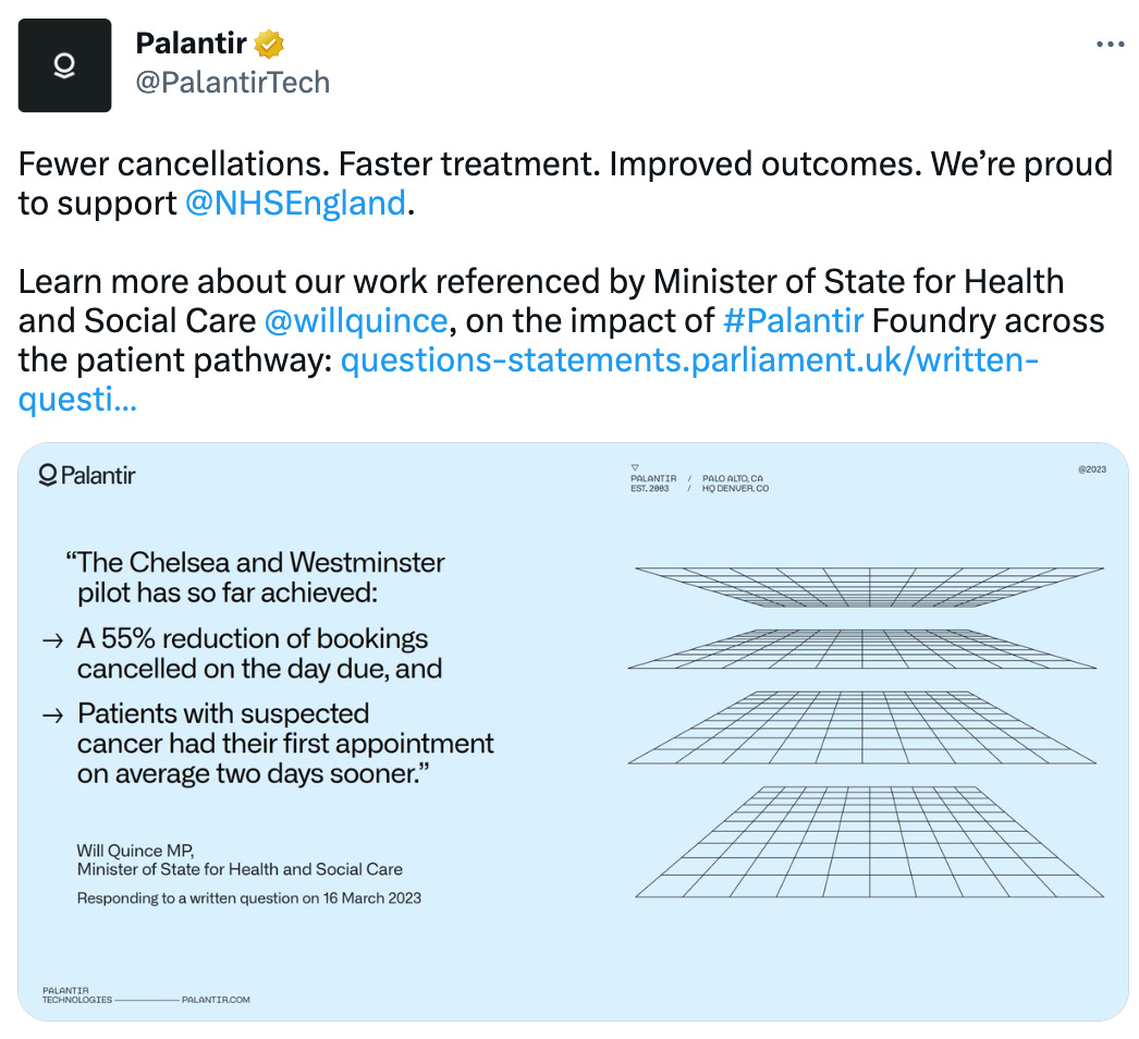 NHS one step closer? Just Another Army Contract | Palantir Bullets #20