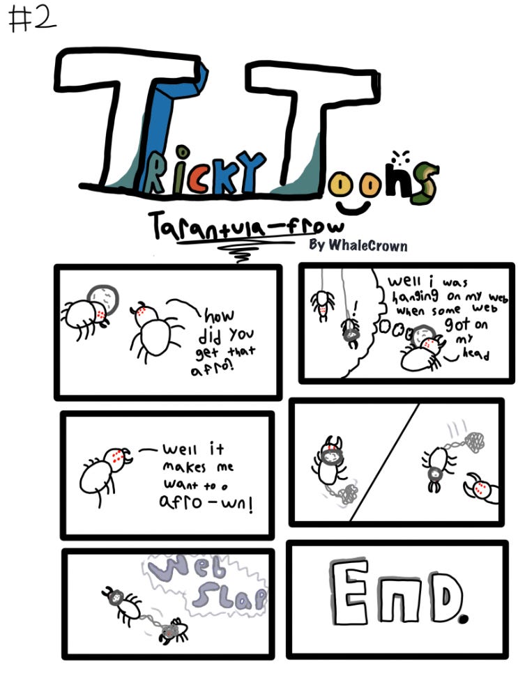 TRICKY TOONS #2 tarantula-fro comic