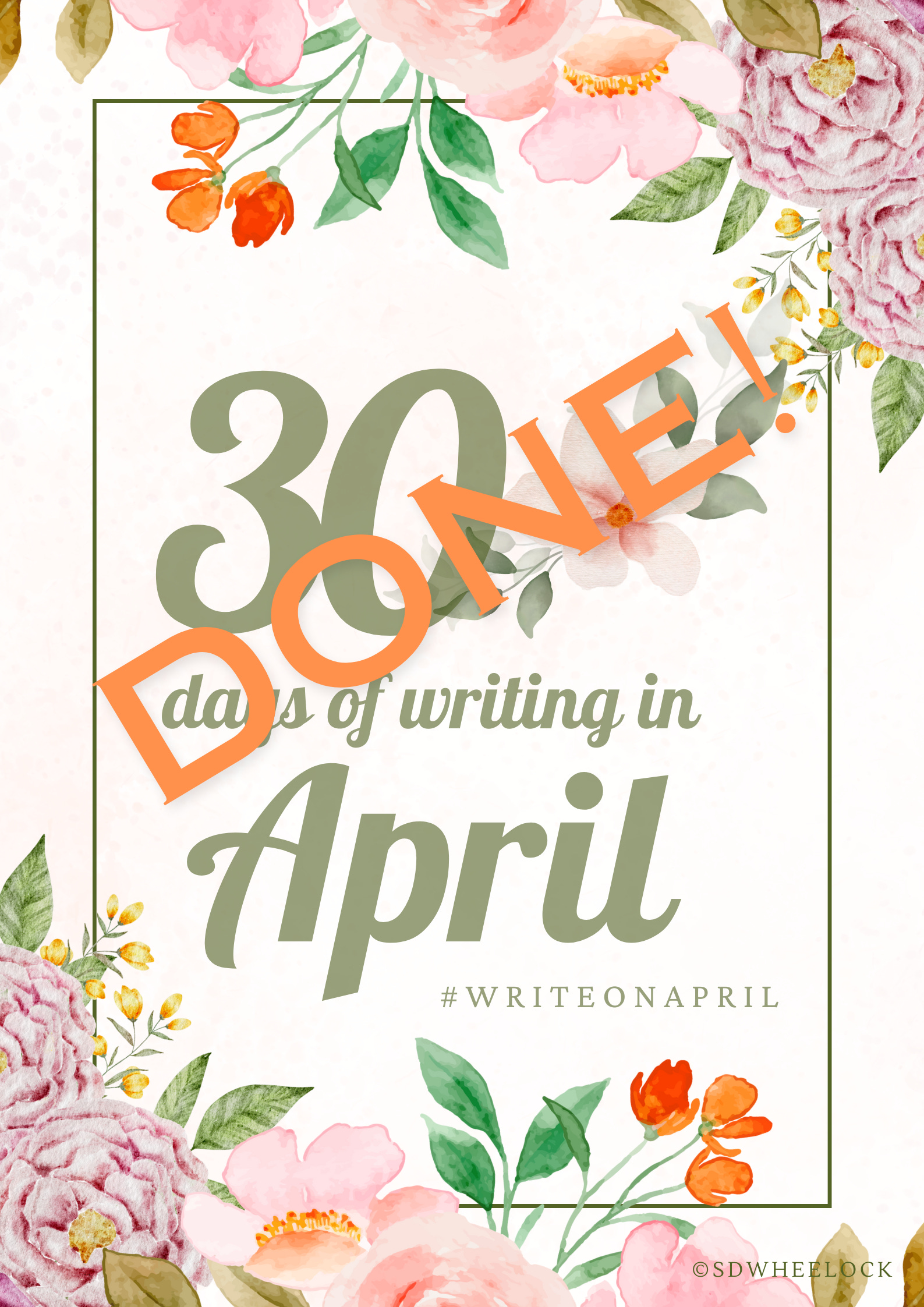 Done: 30 Days of Writing - Sharon shares