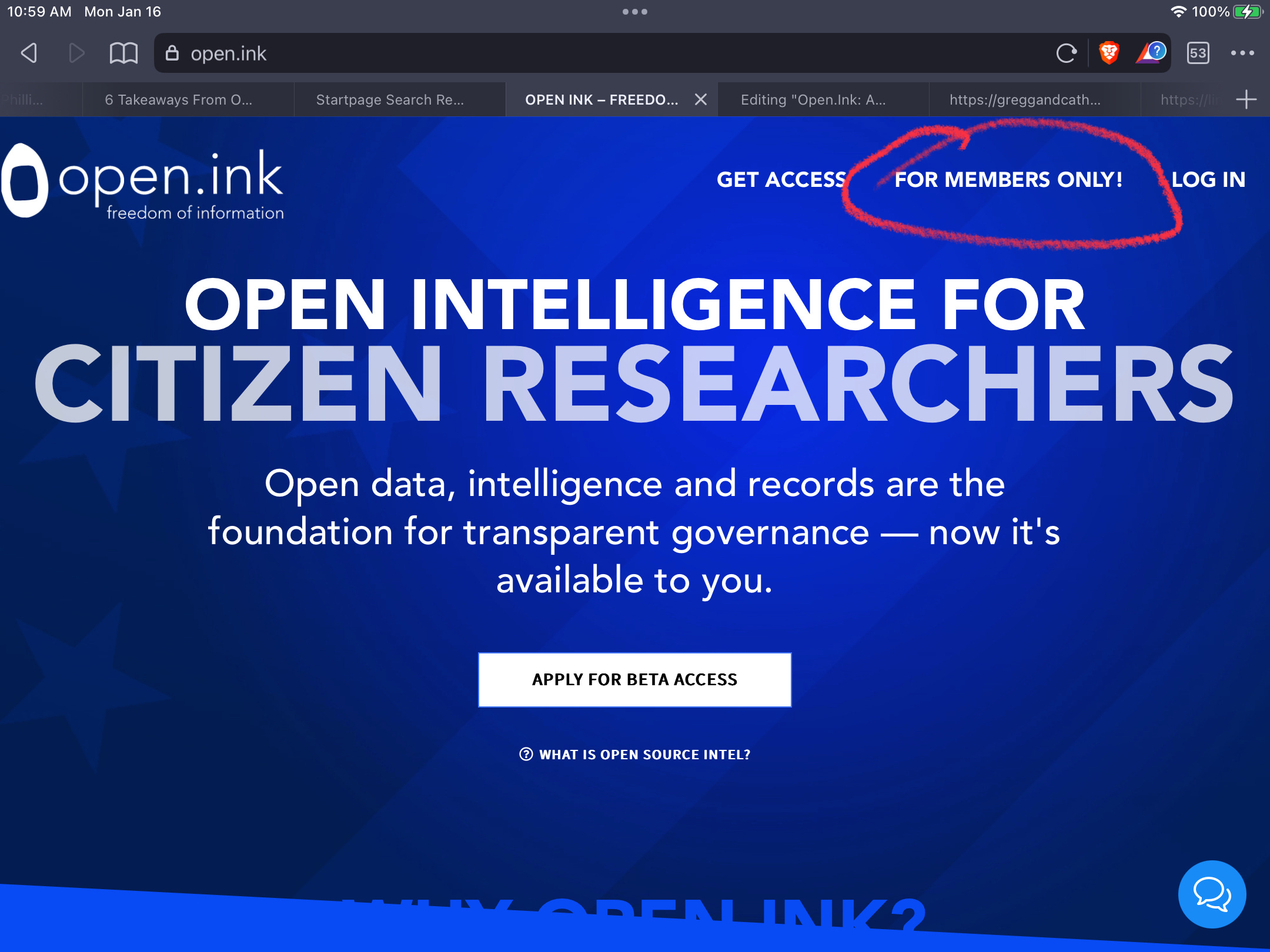Open.Ink: A Data Aggregation Operation - by Major Kalhoun