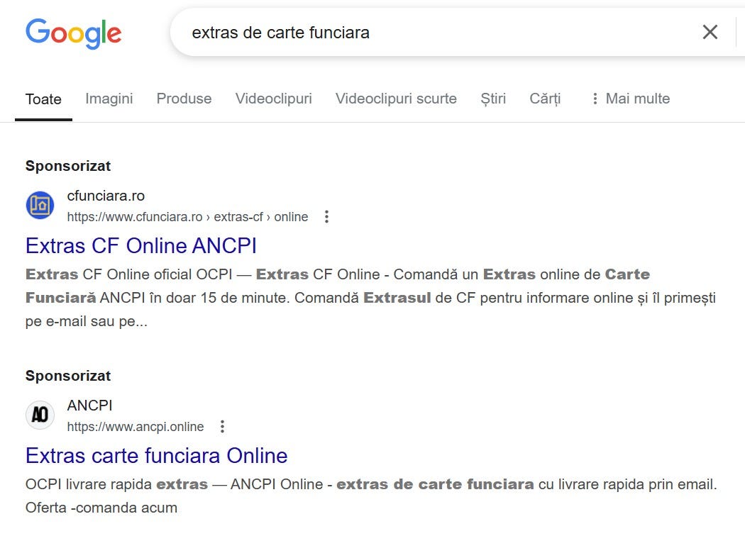 Cum obții gratuit un extras de carte funciară pentru informare